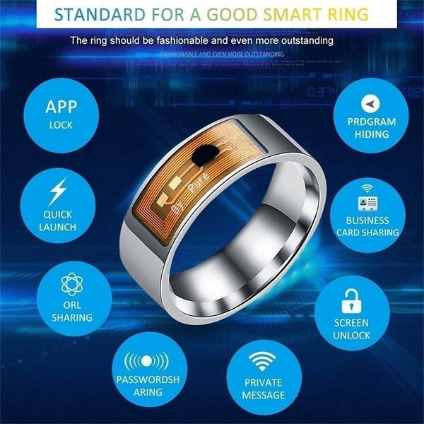 New NFC Smart Ring Finger Digital Ring Smart Wear Connect Phone Equipm ...
